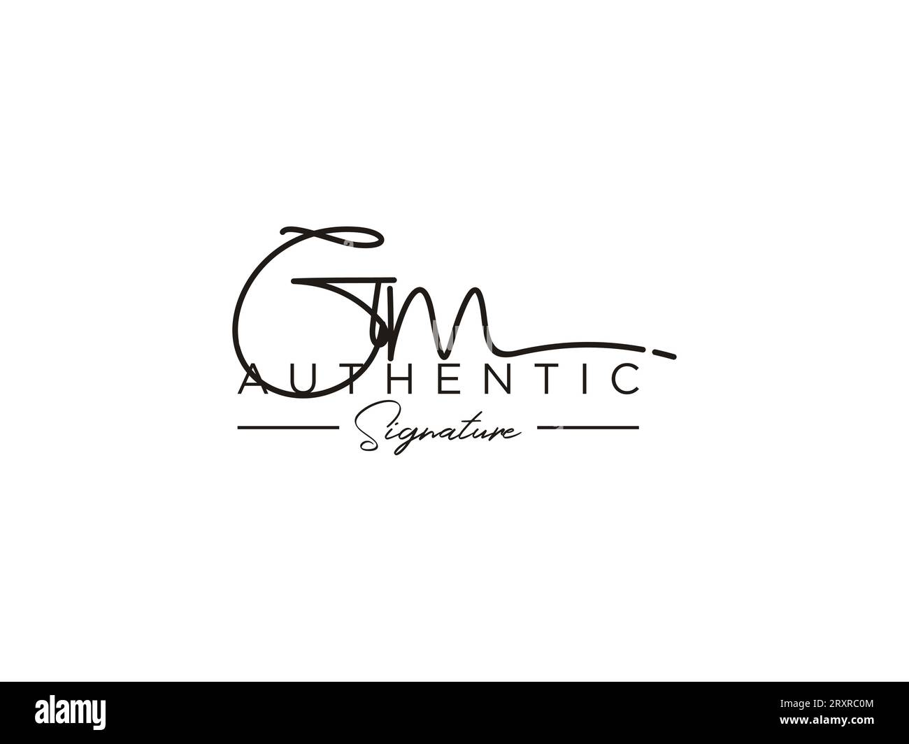 GM Signature Logo Template Vector Stock Vector Image & Art - Alamy