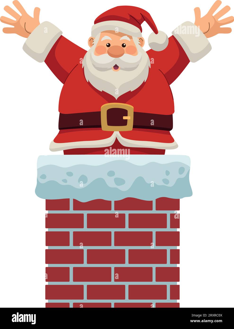 Santa stuck in chimney Cut Out Stock Images & Pictures - Alamy