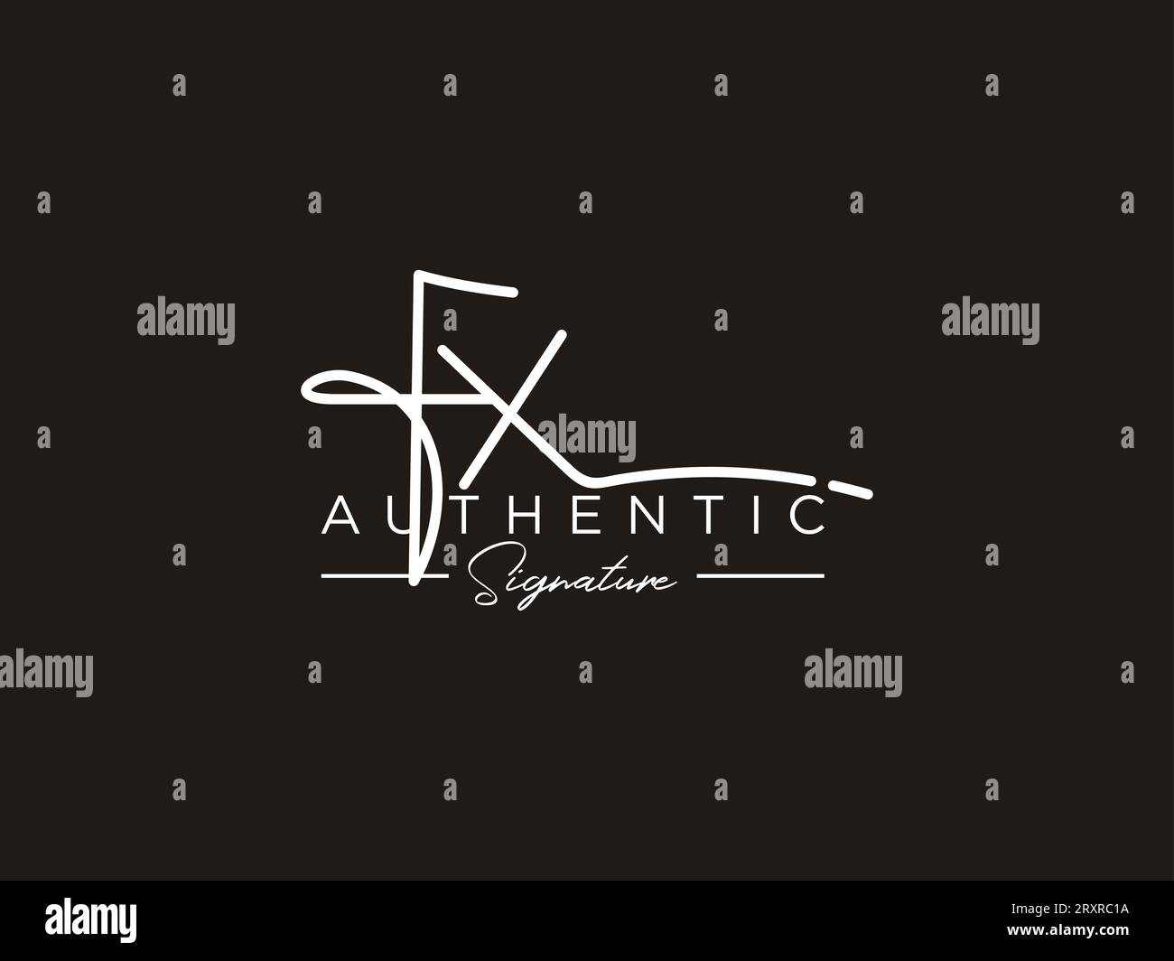 FX Signature Logo Template Vector Stock Vector Image & Art - Alamy