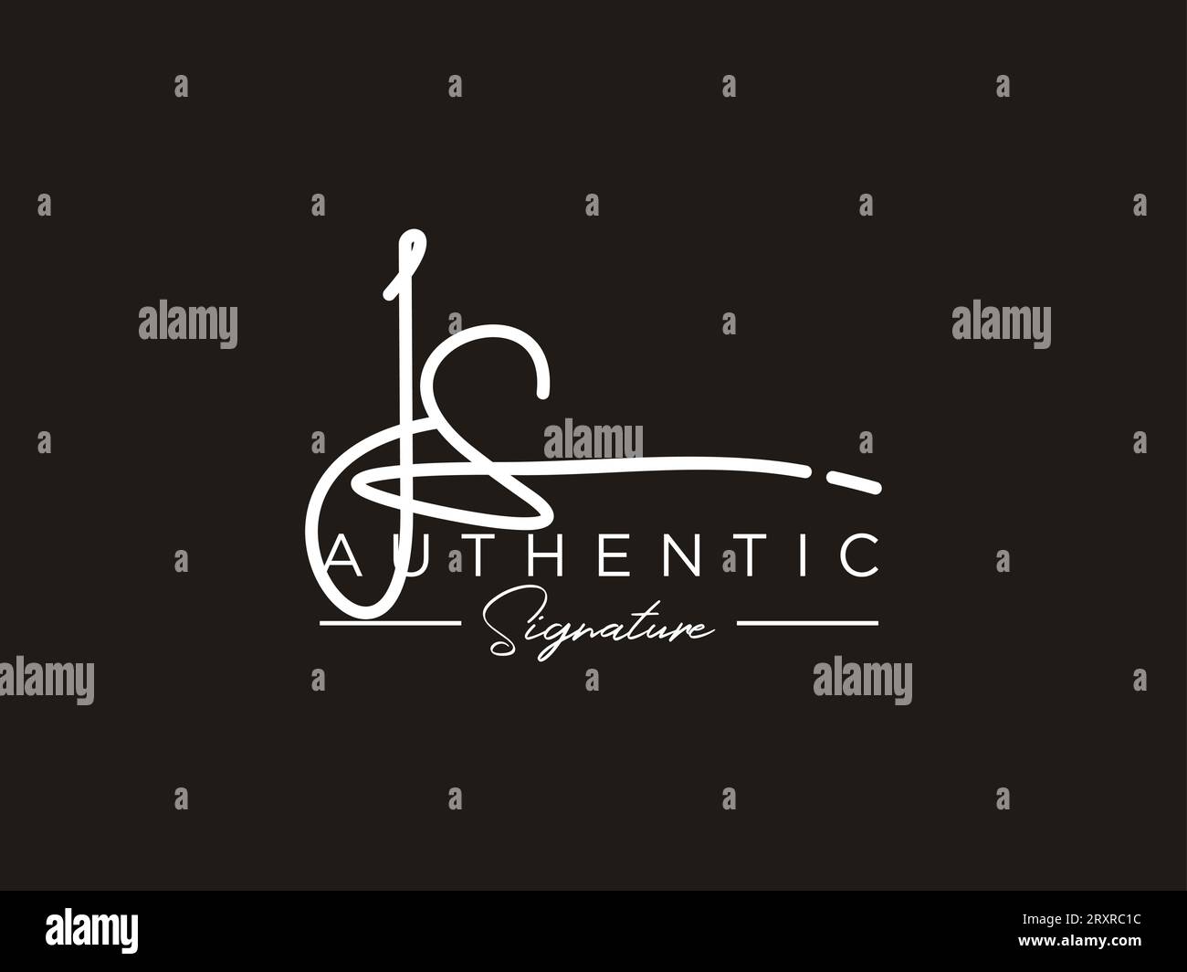 JS Signature Logo Template Vector Stock Vector Image & Art - Alamy