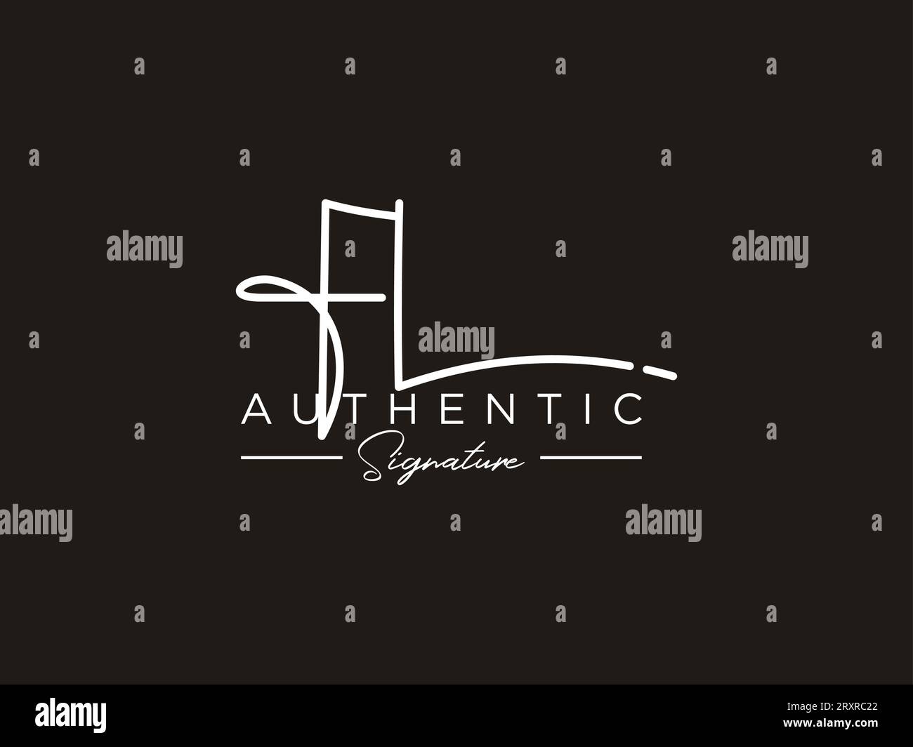 FL Signature Logo Template Vector Stock Vector Image & Art - Alamy