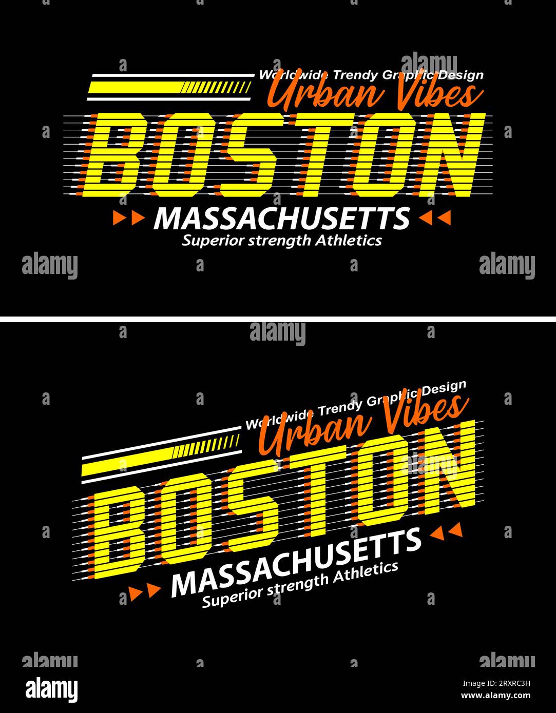 Boston city vintage urban vibes striped shadow typeface, posters ...