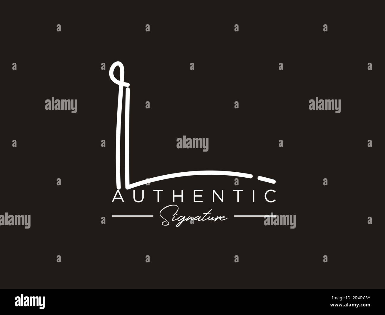 IL Signature Logo Template Vector Stock Vector Image & Art - Alamy