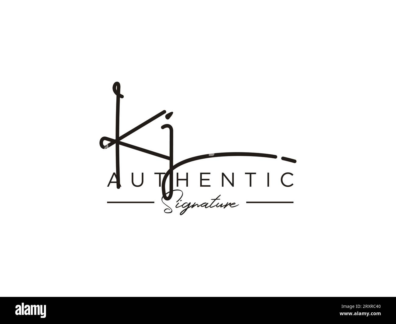 KJ Signature Logo Template Vector Stock Vector Image & Art - Alamy