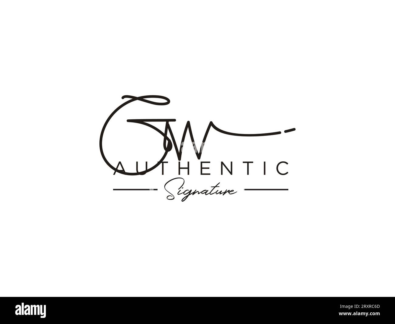 GW Signature Logo Template Vector Stock Vector Image & Art - Alamy
