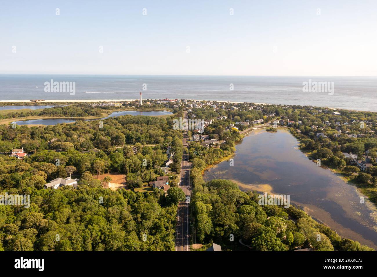 Aerial view of Cape May Point State Park in Cape May, New Jersey Stock ...