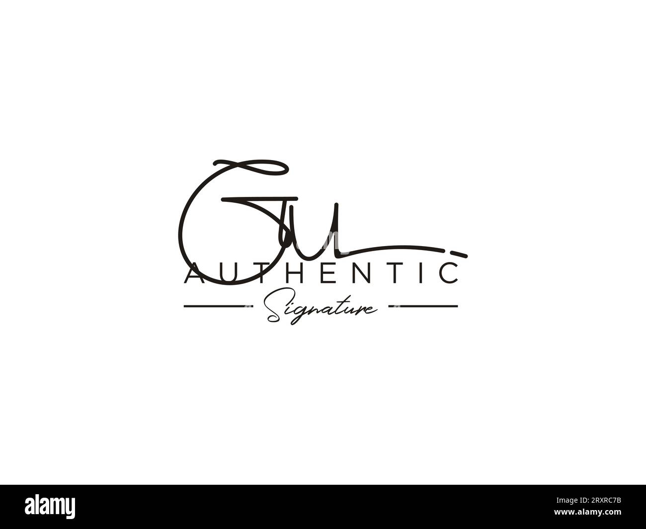 GU Signature Logo Template Vector Stock Vector Image & Art - Alamy