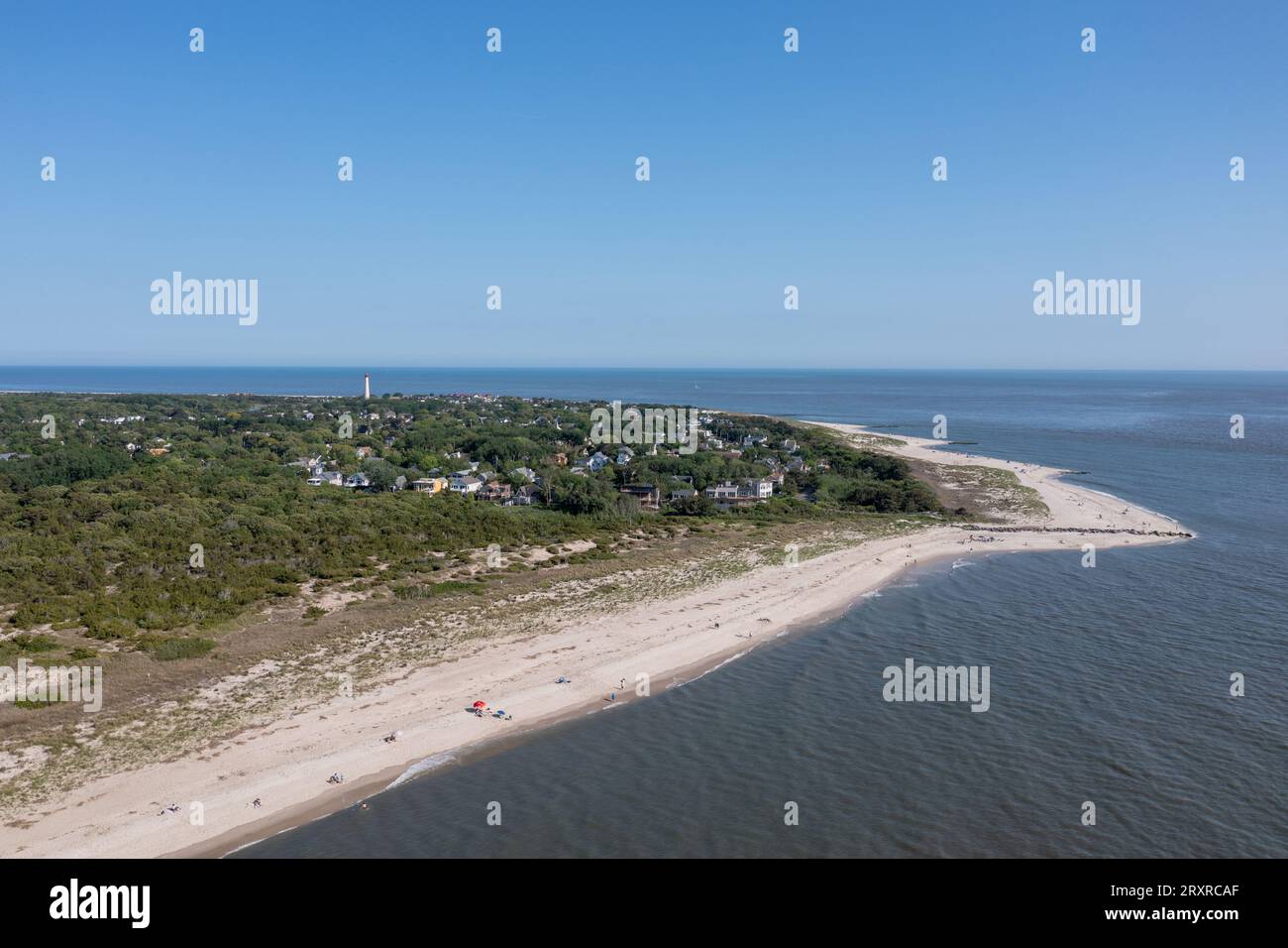 Aerial view of Cape May Point State Park in Cape May, New Jersey Stock ...