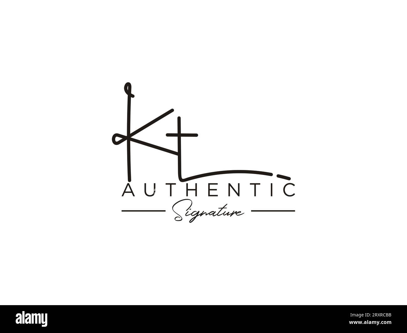 KT Signature Logo Template Vector Stock Vector Image & Art - Alamy