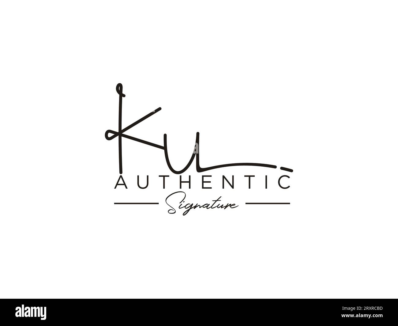 KU Signature Logo Template Vector Stock Vector Image & Art - Alamy