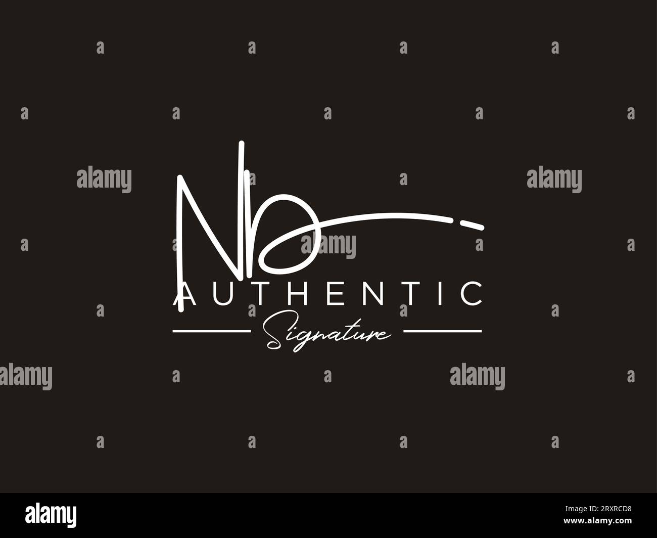 NB Signature Logo Template Vector Stock Vector Image & Art - Alamy