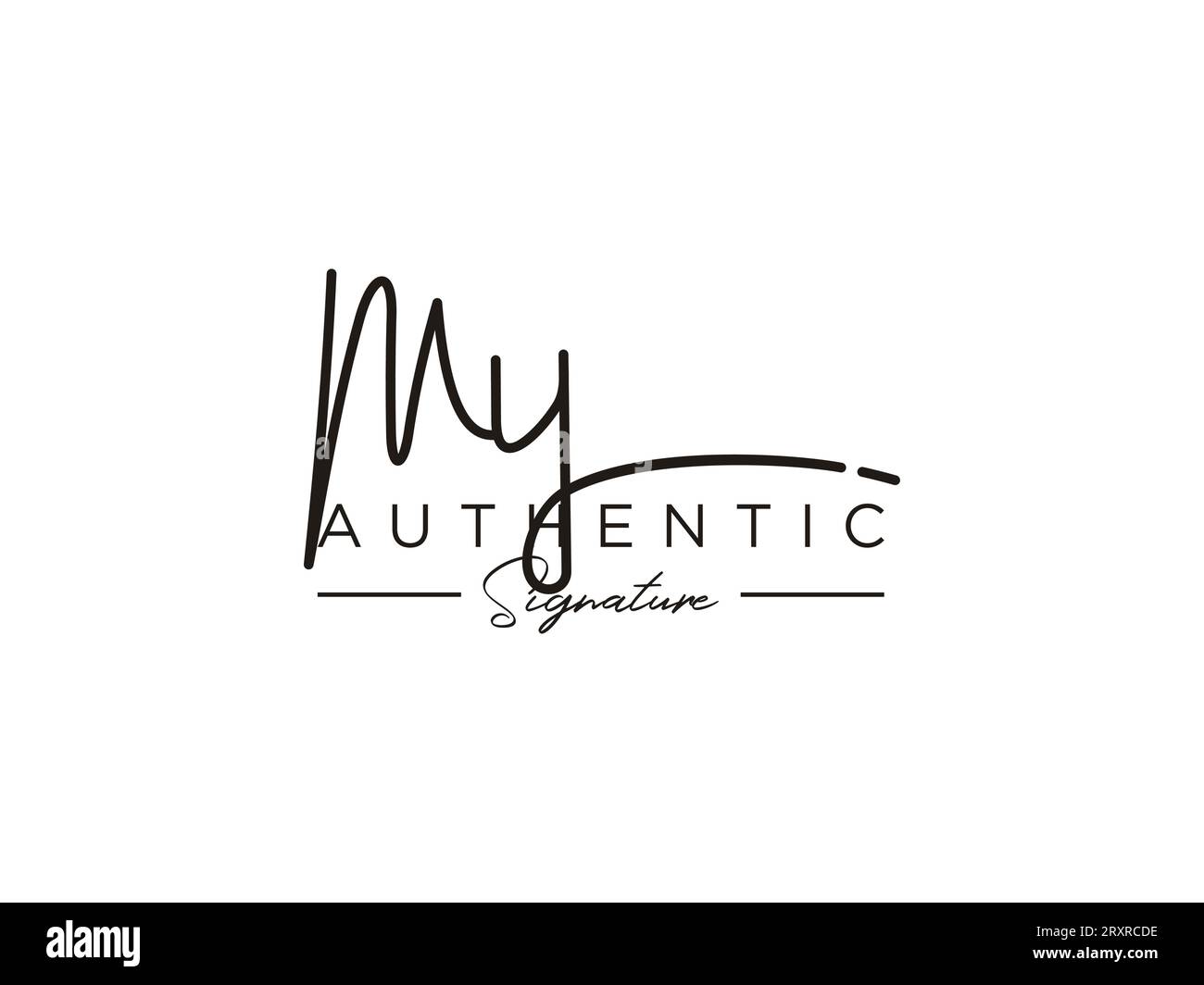MY Signature Logo Template Vector Stock Vector Image & Art - Alamy
