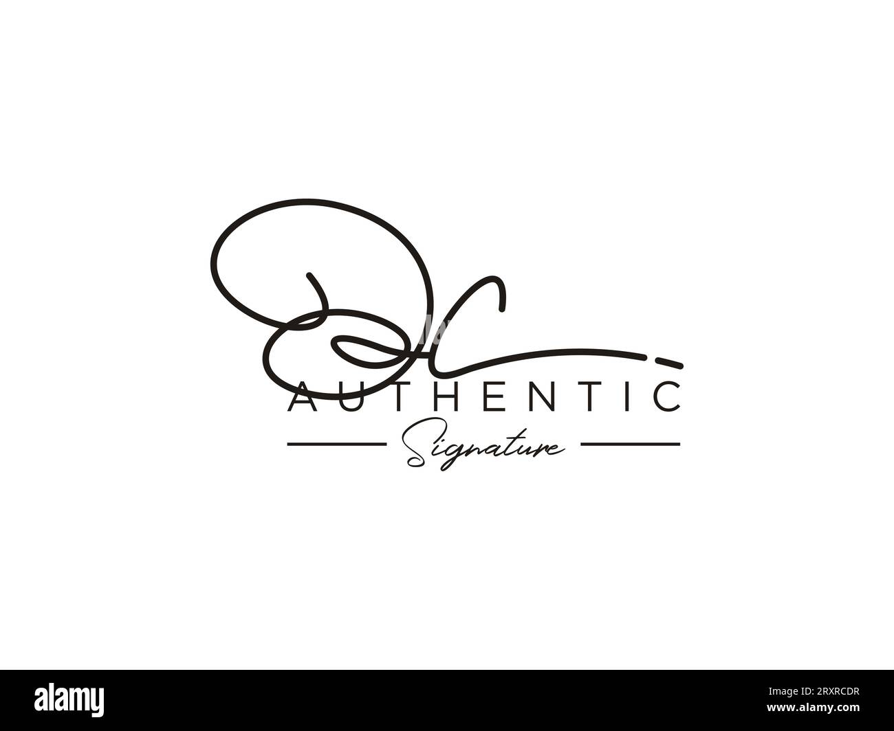 OC Signature Logo Template Vector Stock Vector Image & Art - Alamy
