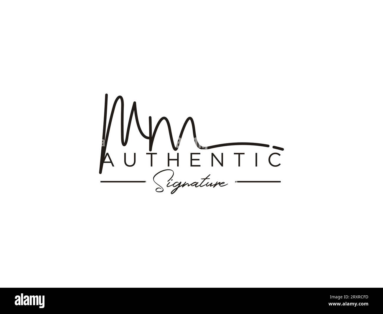 MM Signature Logo Template Vector Stock Vector Image & Art - Alamy