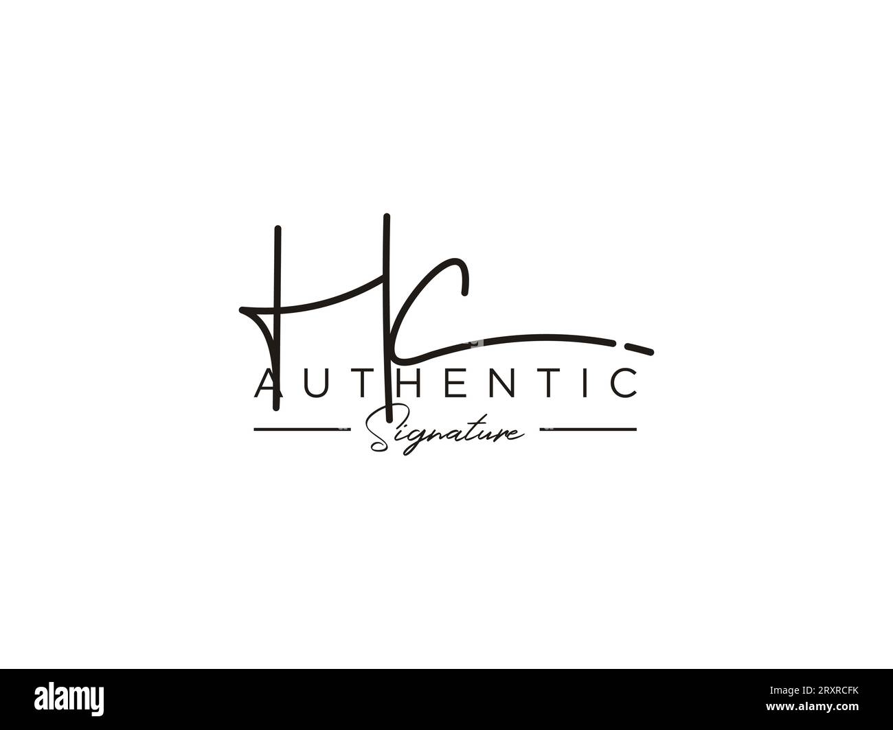 HC Signature Logo Template Vector Stock Vector Image & Art - Alamy