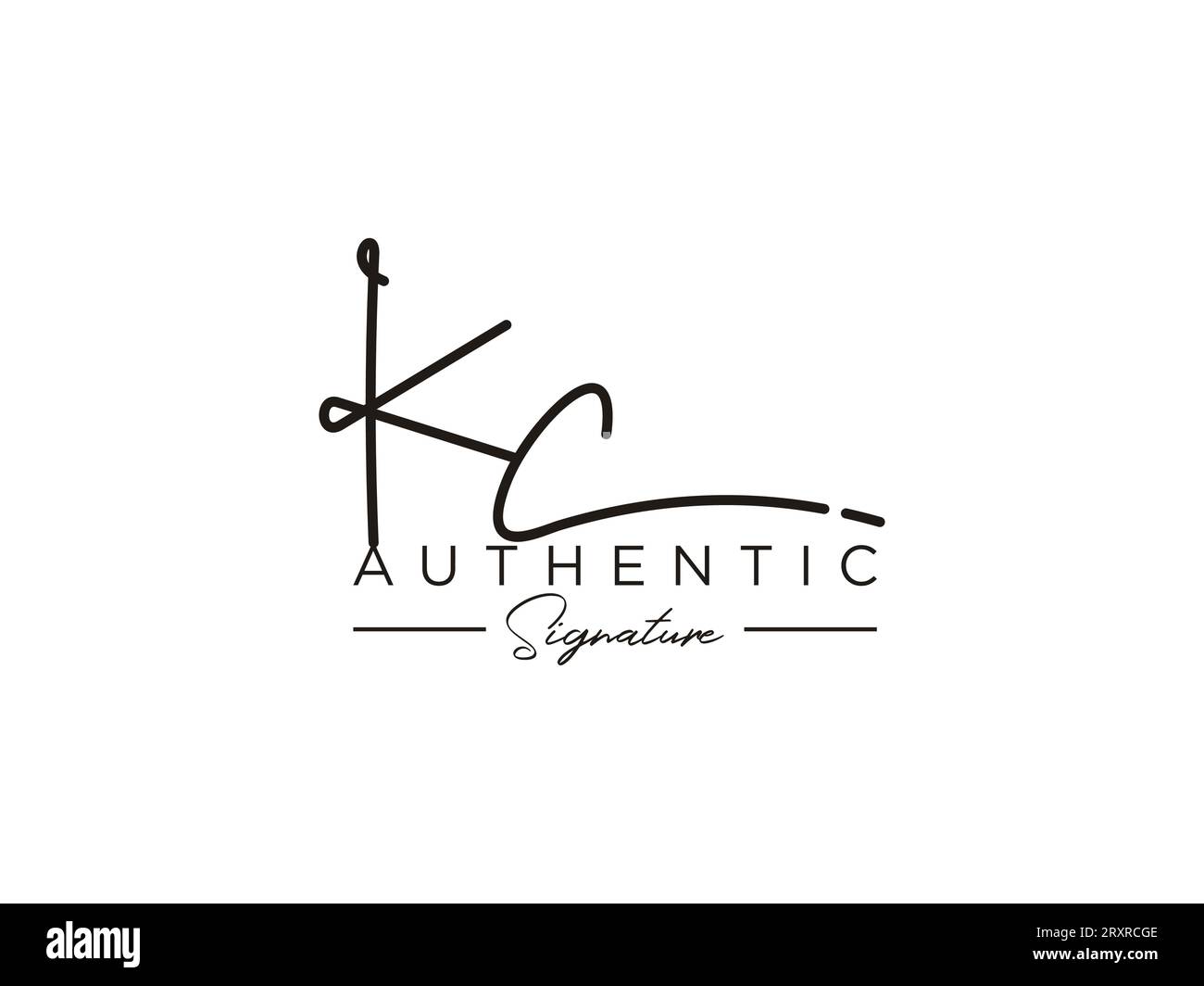 KC Signature Logo Template Vector Stock Vector Image & Art - Alamy