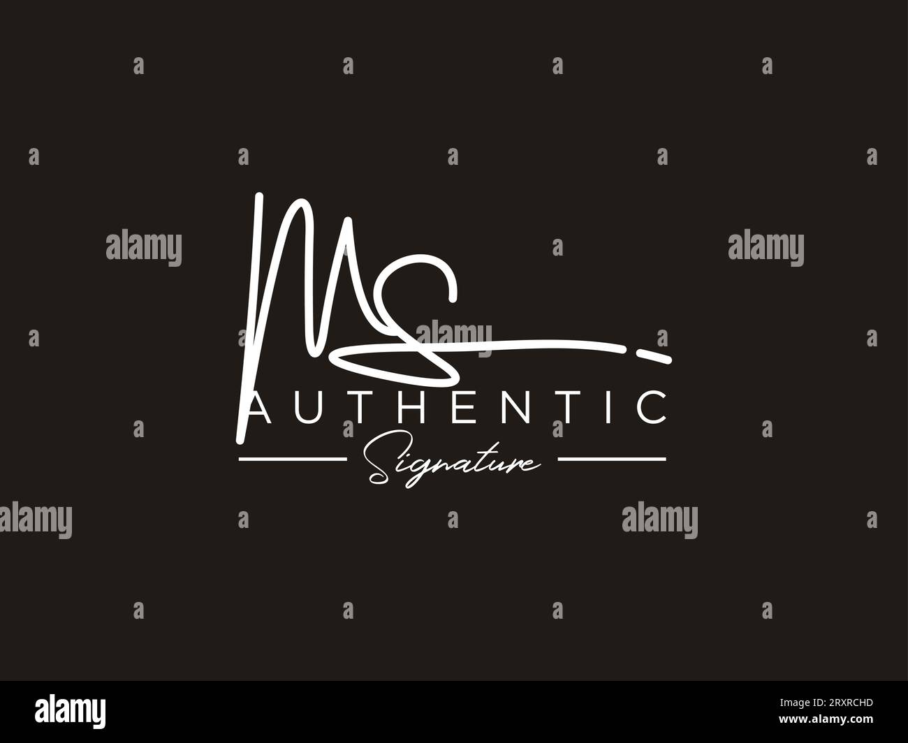 Ms signature logo hi-res stock photography and images - Alamy