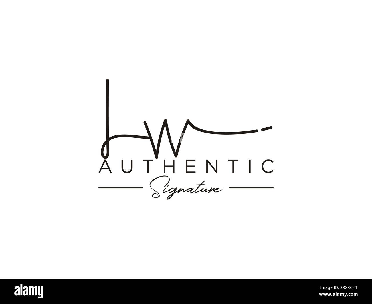 LW Signature Logo Template Vector Stock Vector Image & Art - Alamy