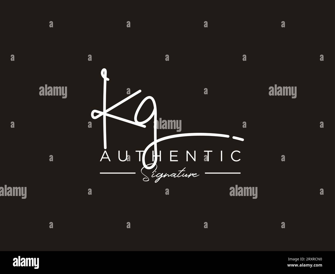 Kg signature Stock Vector Images - Alamy