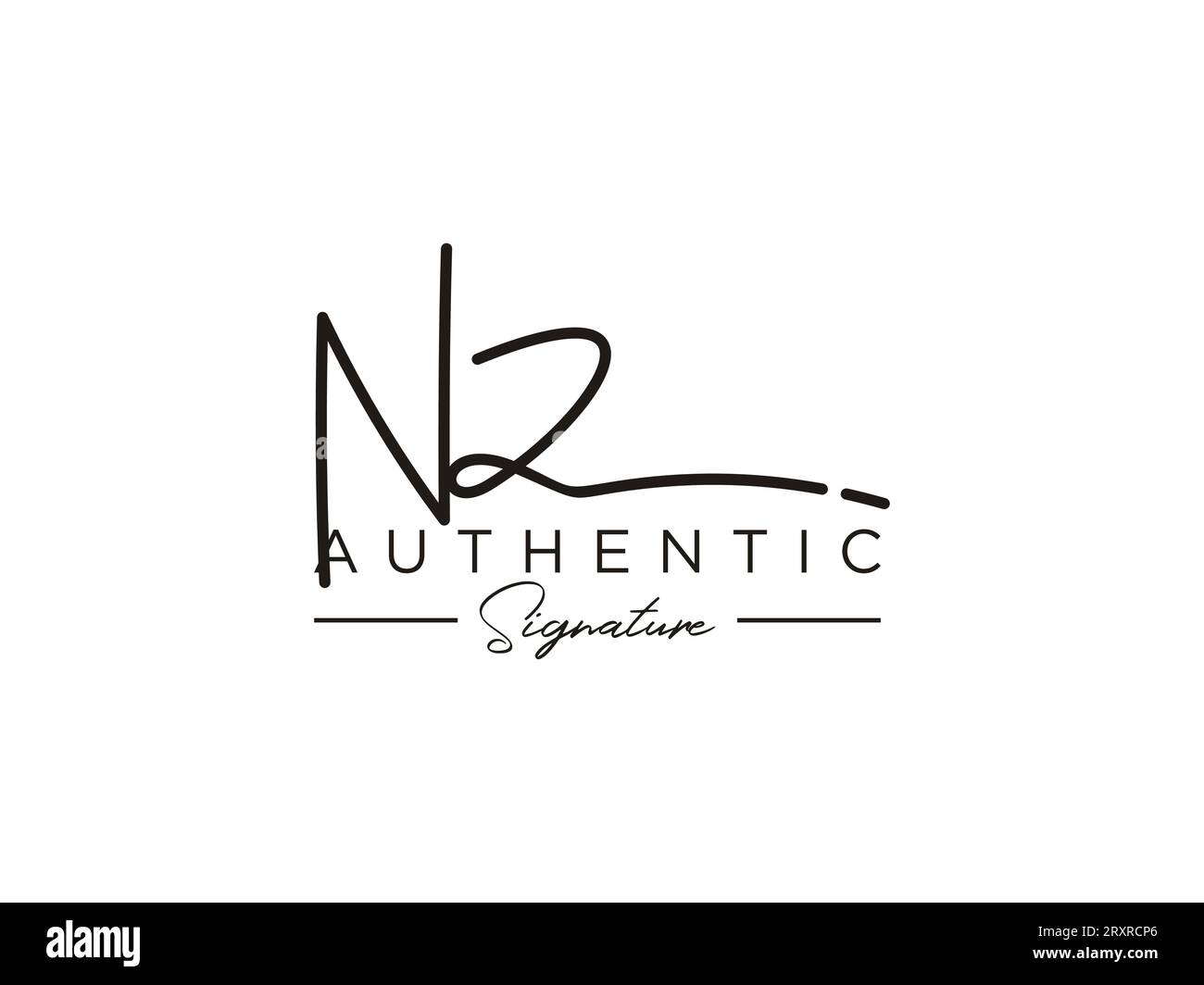 NZ Signature Logo Template Vector Stock Vector Image & Art - Alamy