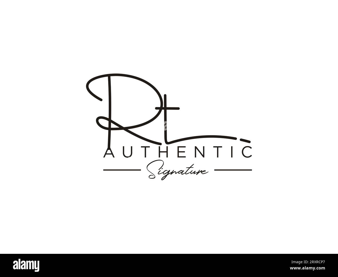 RT Signature Logo Template Vector Stock Vector Image & Art - Alamy