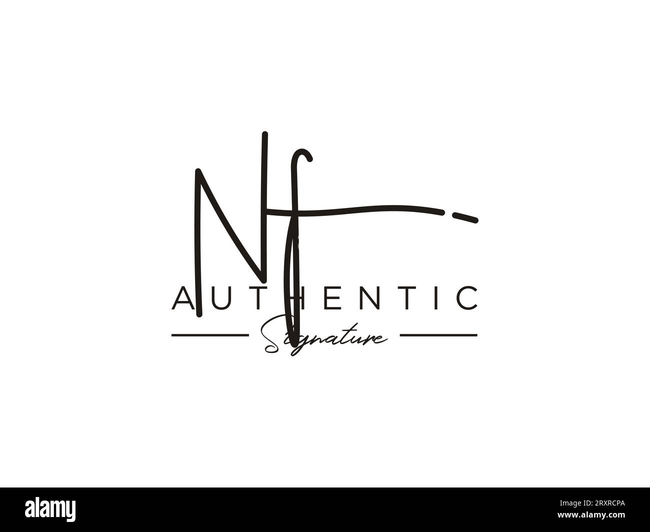 NF Signature Logo Template Vector Stock Vector Image & Art - Alamy