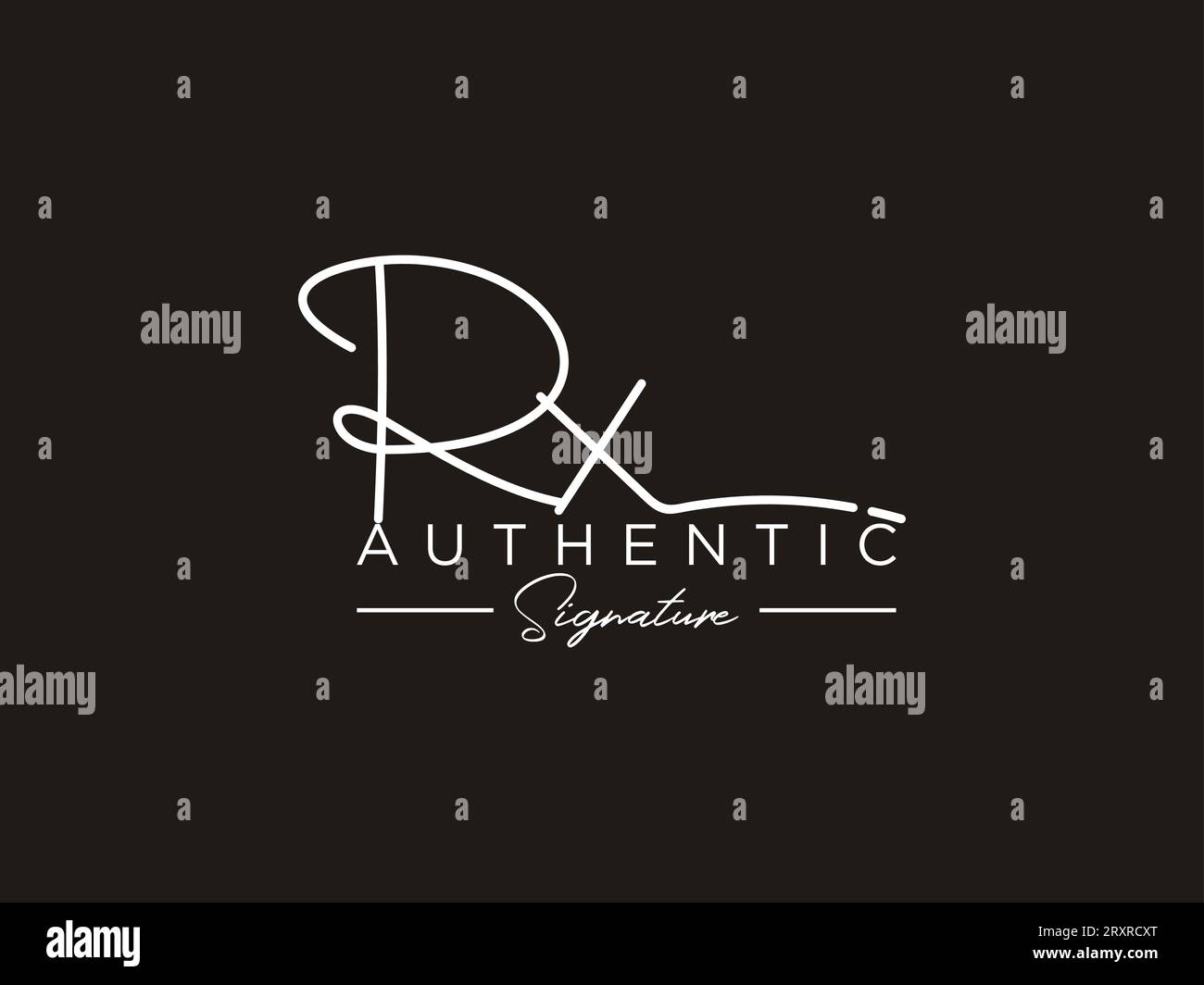 RX Signature Logo Template Vector Stock Vector Image & Art - Alamy