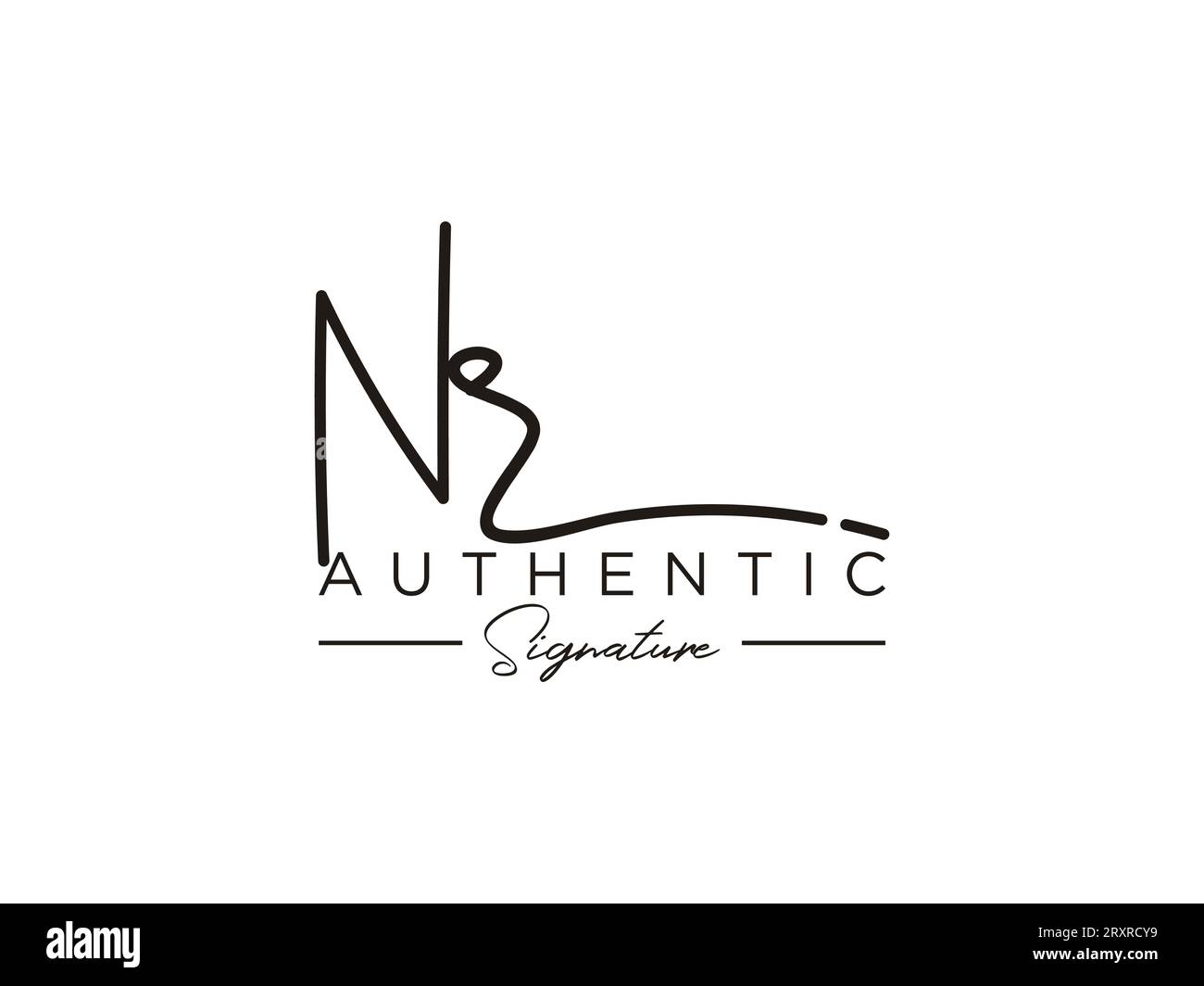 NR Signature Logo Template Vector Stock Vector Image & Art - Alamy
