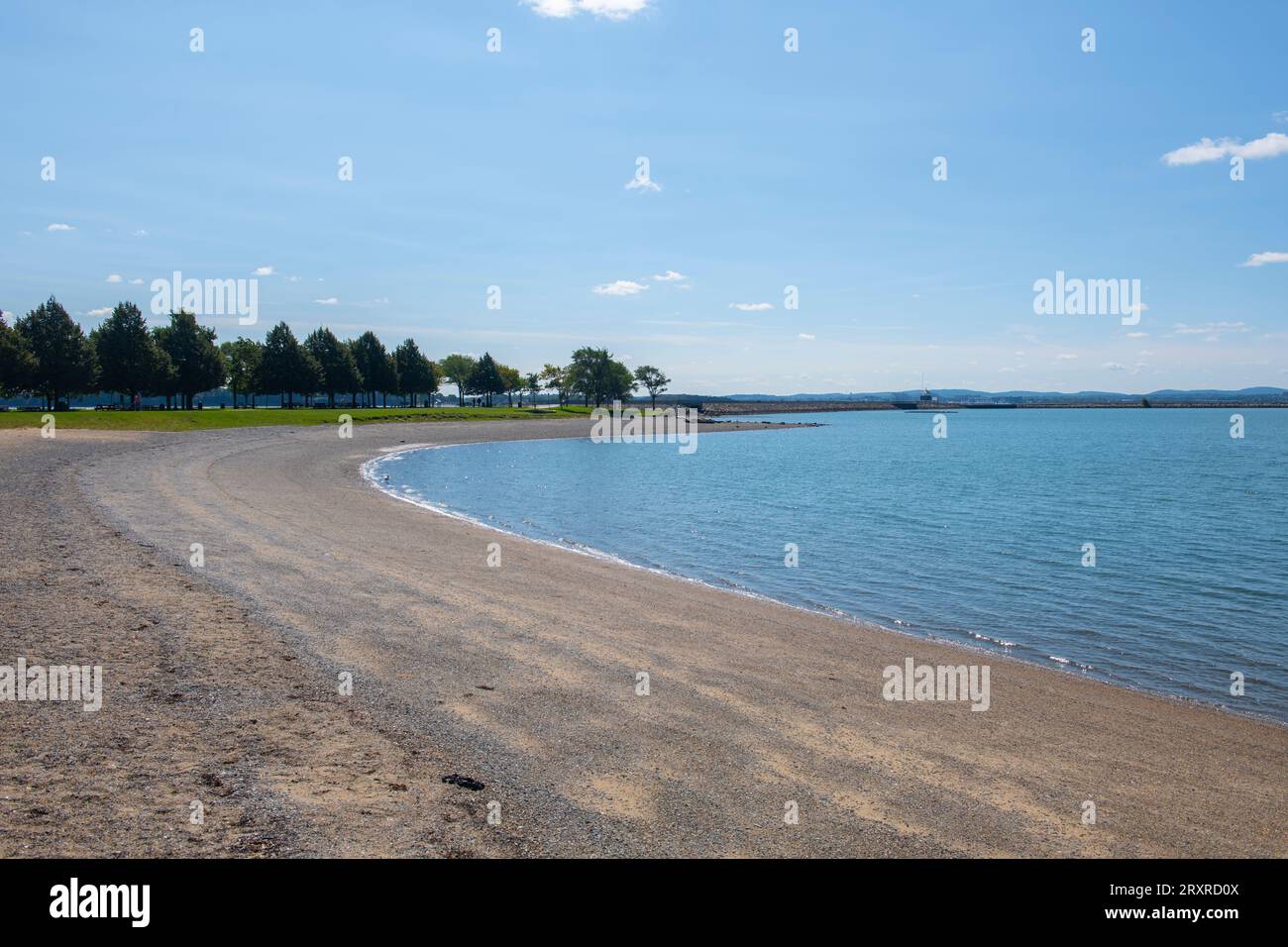 Castle Island beach on Castle Island in South Boson, city of Boston ...