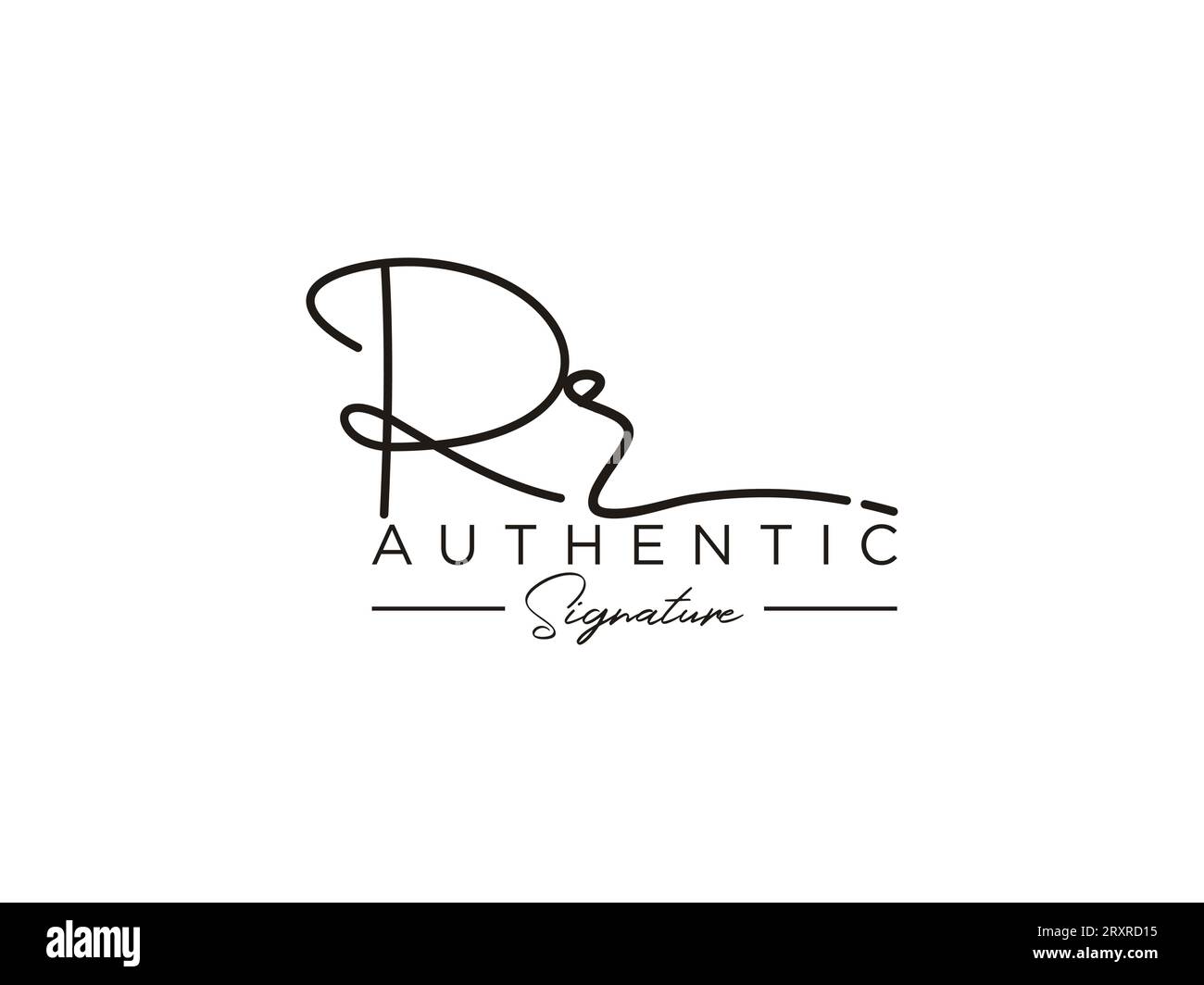 RR Signature Logo Template Vector Stock Vector Image & Art - Alamy