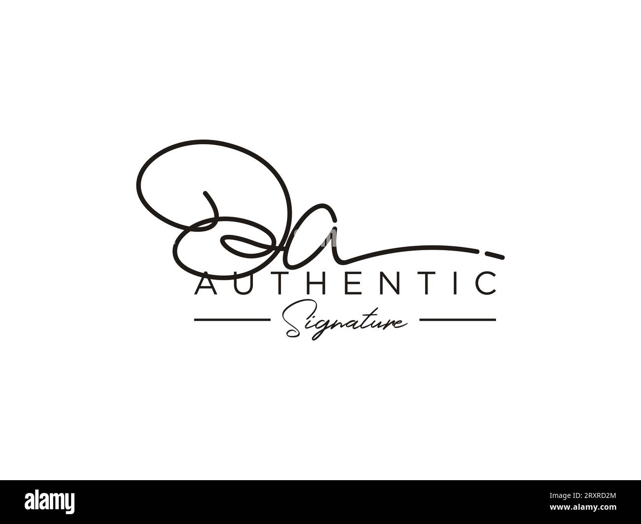 OA Signature Logo Template Vector Stock Vector Image & Art - Alamy