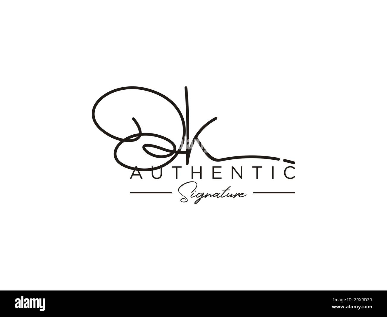 OK Signature Logo Template Vector Stock Vector Image & Art - Alamy