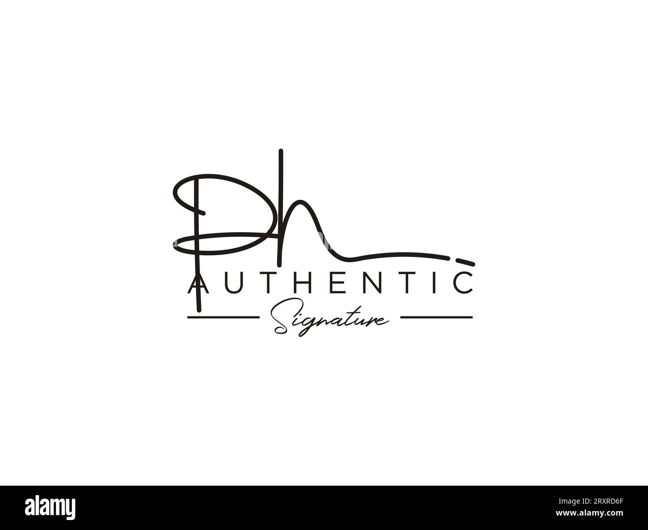 PH Signature Logo Template Vector Stock Vector Image & Art - Alamy