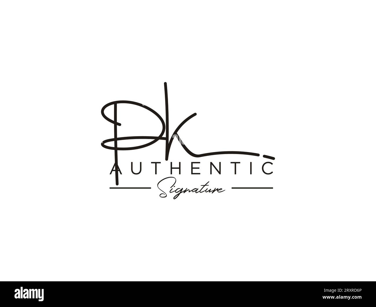 PK Signature Logo Template Vector Stock Vector Image & Art - Alamy