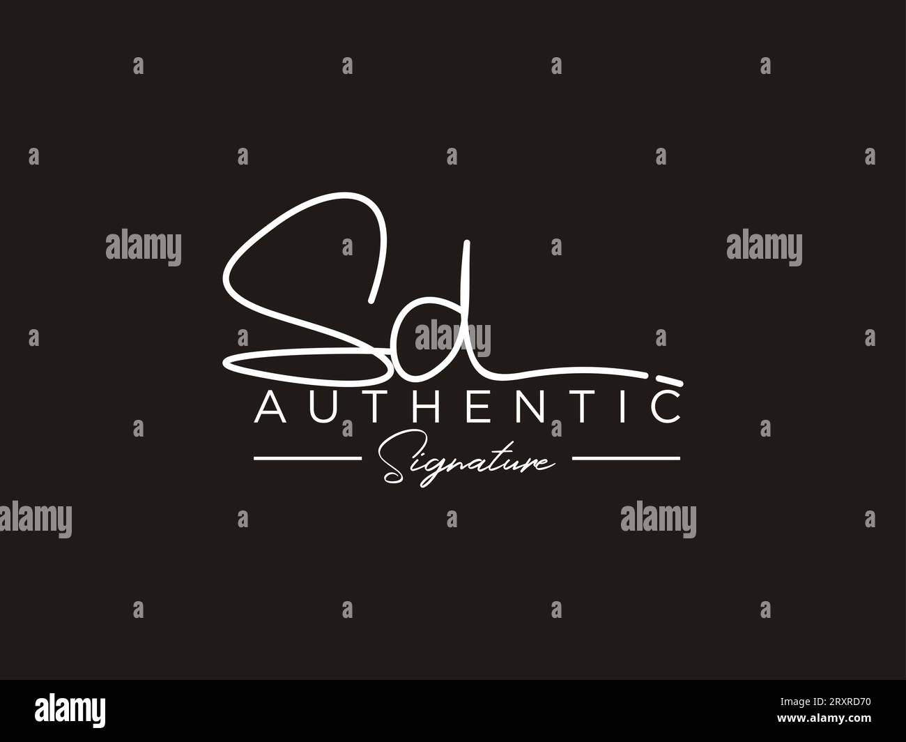 SD Signature Logo Template Vector Stock Vector Image & Art - Alamy