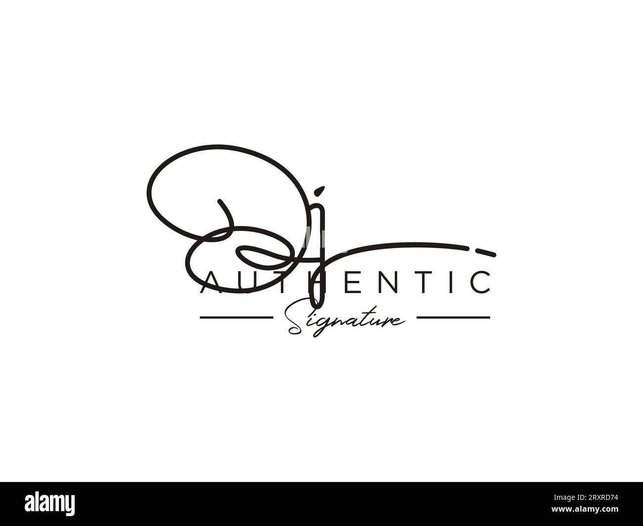 OJ Signature Logo Template Vector Stock Vector Image & Art - Alamy
