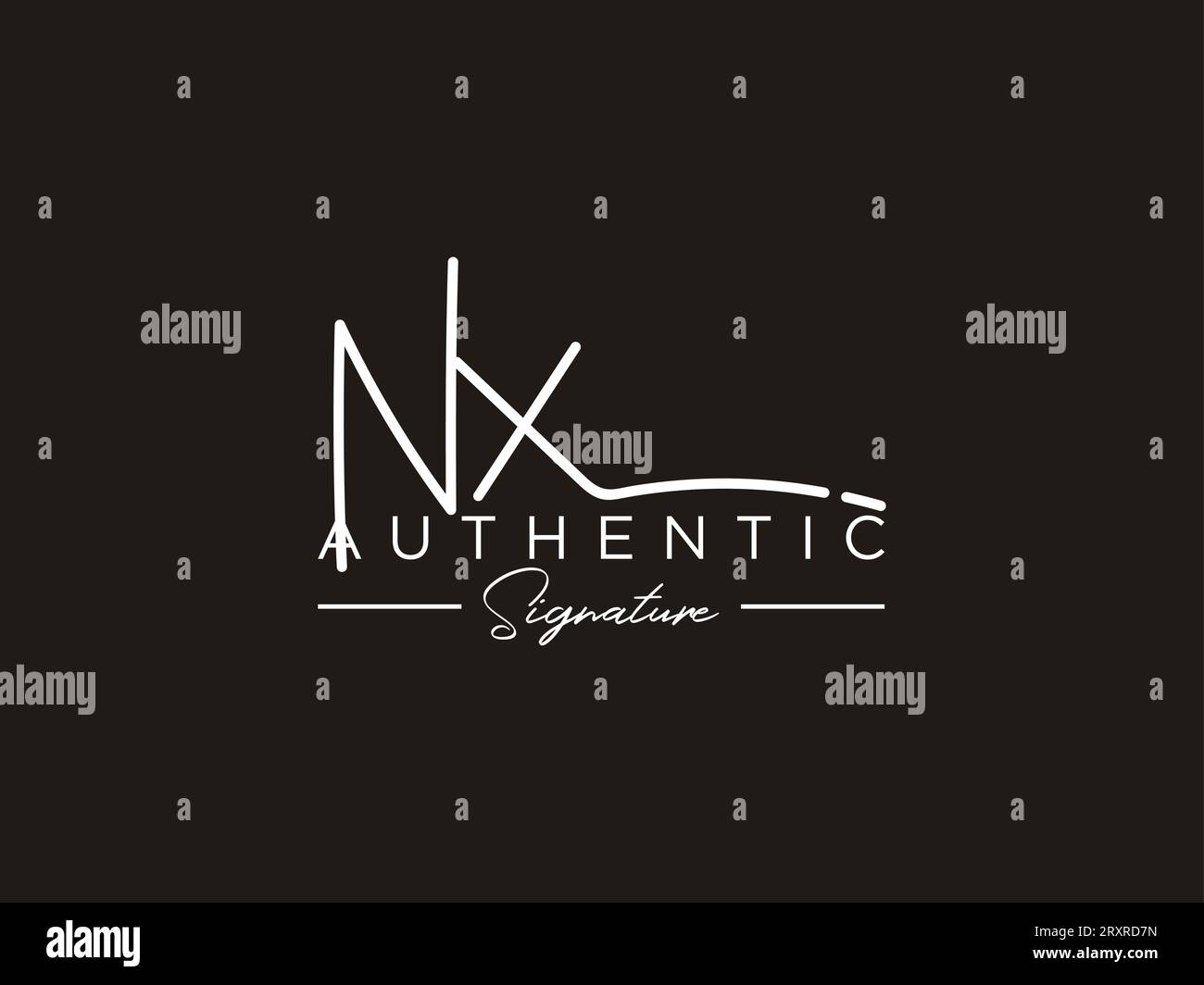 NX Signature Logo Template Vector Stock Vector Image & Art - Alamy
