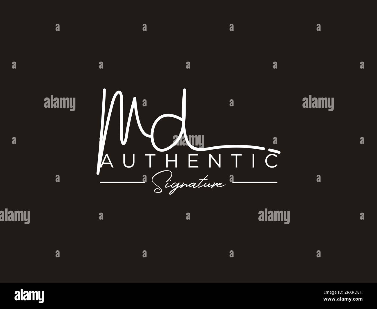 MD Signature Logo Template Vector Stock Vector Image & Art - Alamy