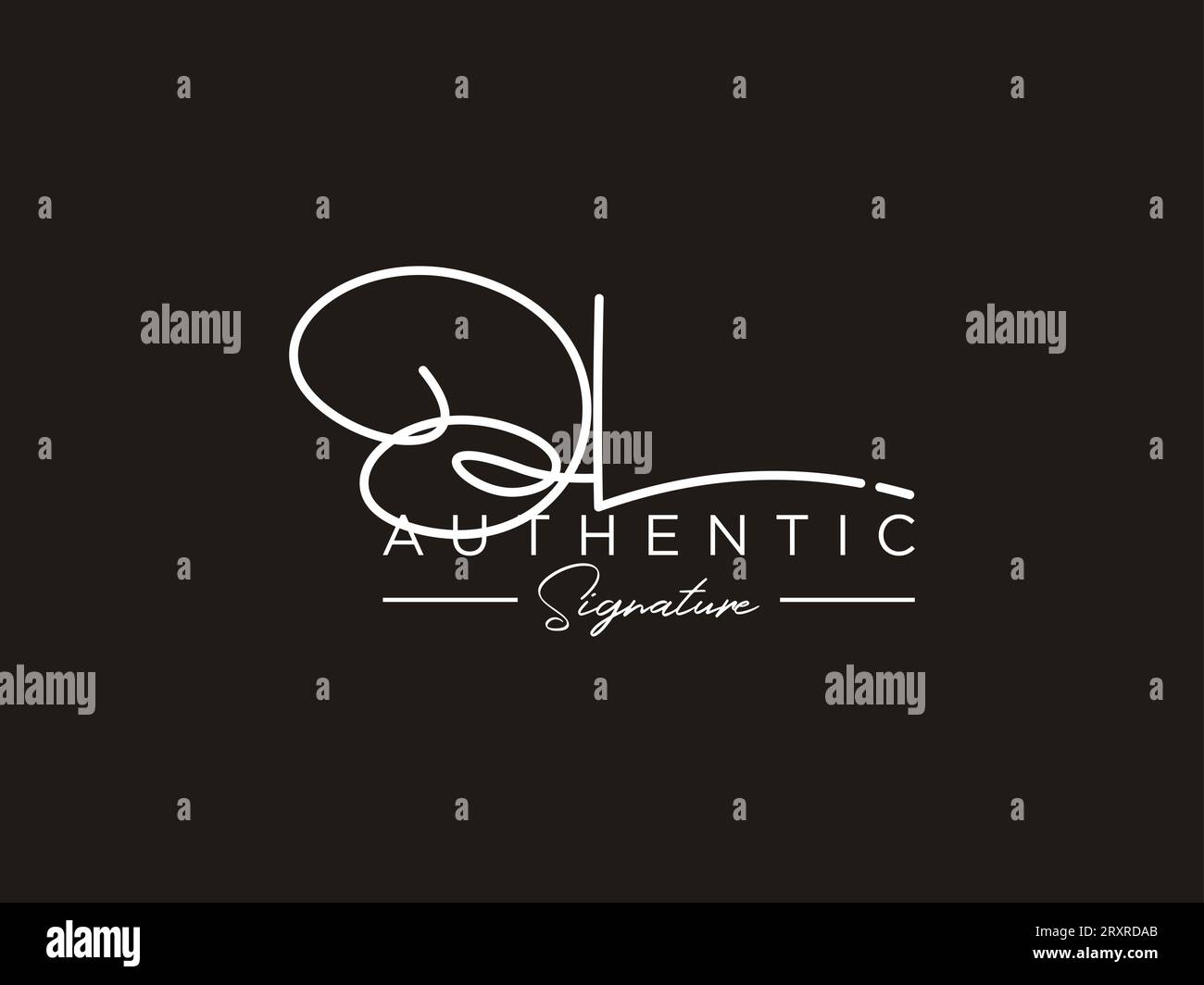 OL Signature Logo Template Vector Stock Vector Image & Art - Alamy