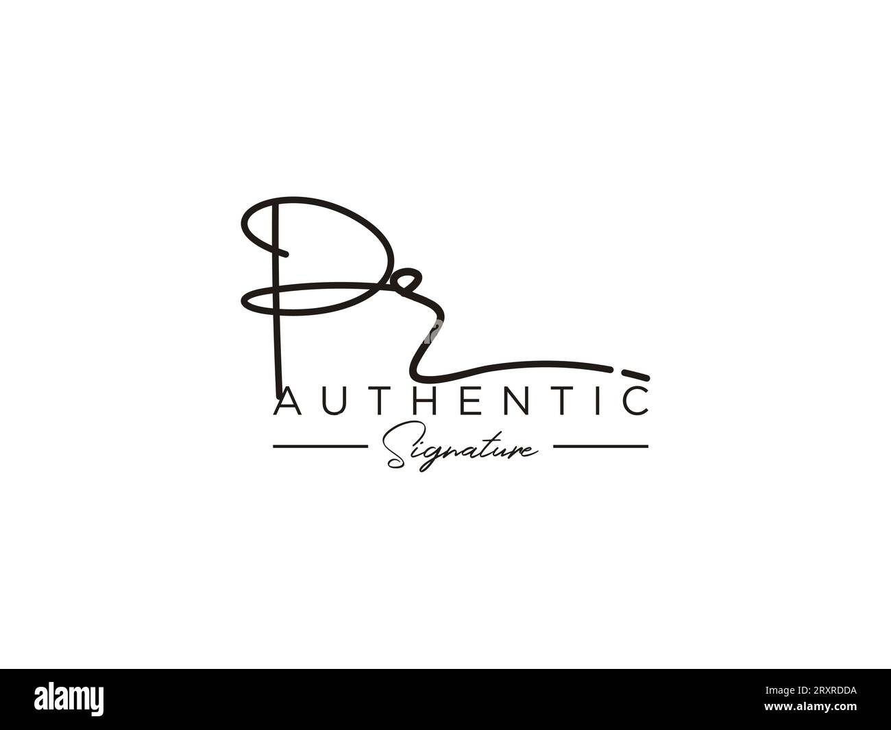 PR Signature Logo Template Vector Stock Vector Image & Art - Alamy