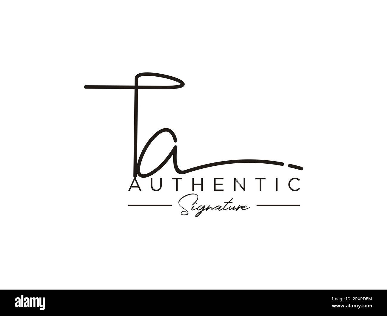TA Signature Logo Template Vector Stock Vector Image & Art - Alamy