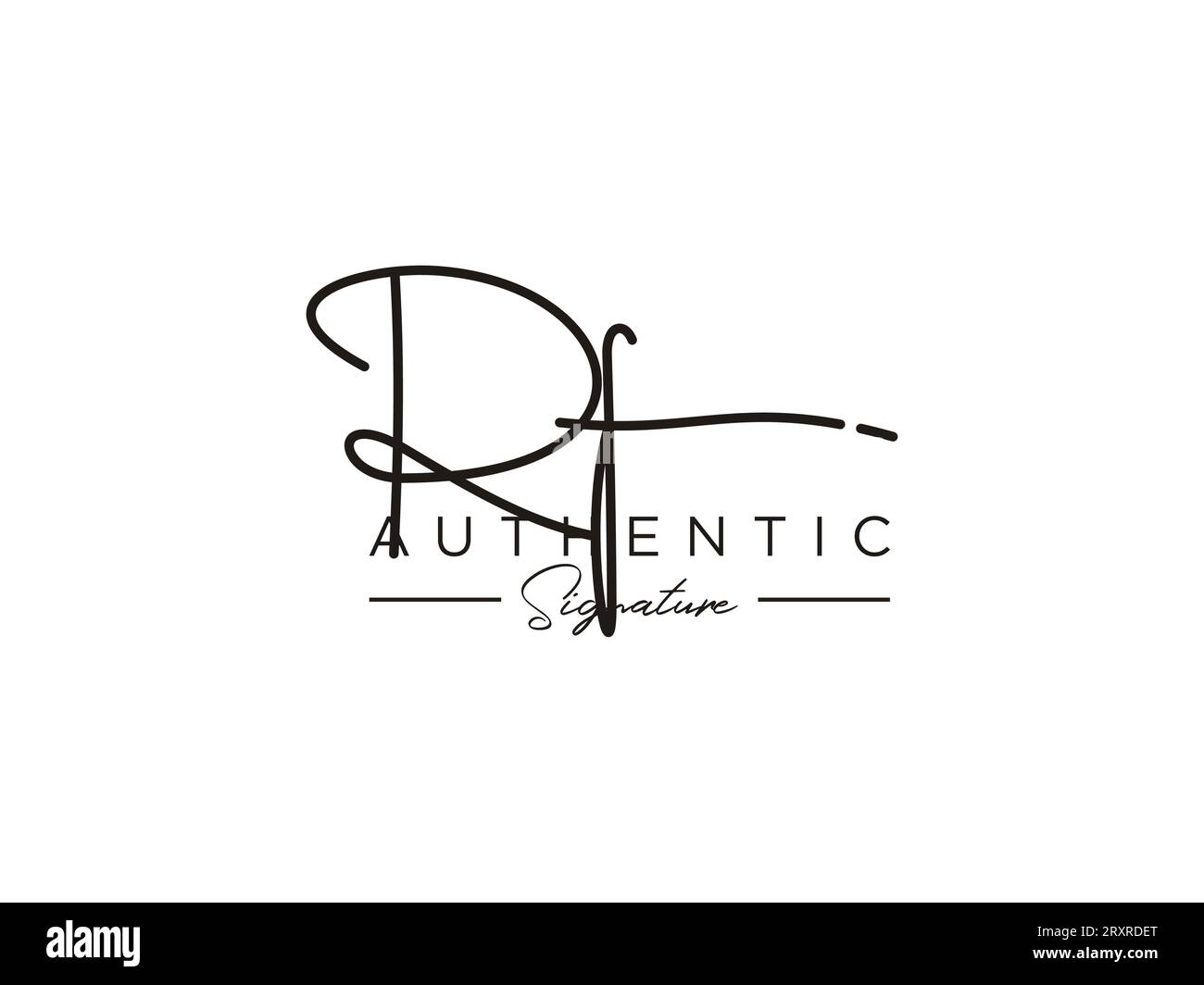 RF Signature Logo Template Vector Stock Vector Image & Art - Alamy