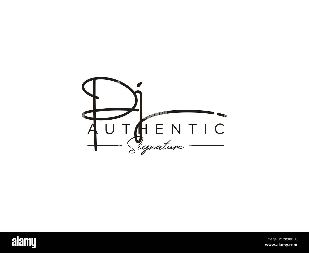PJ Signature Logo Template Vector Stock Vector Image & Art - Alamy