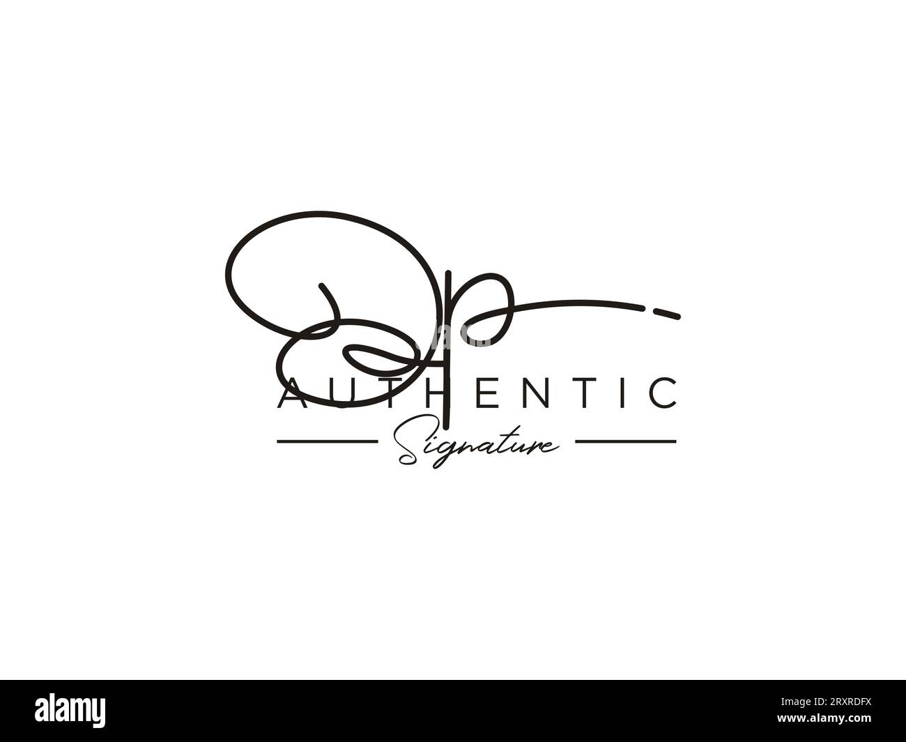 OP Signature Logo Template Vector Stock Vector Image & Art - Alamy