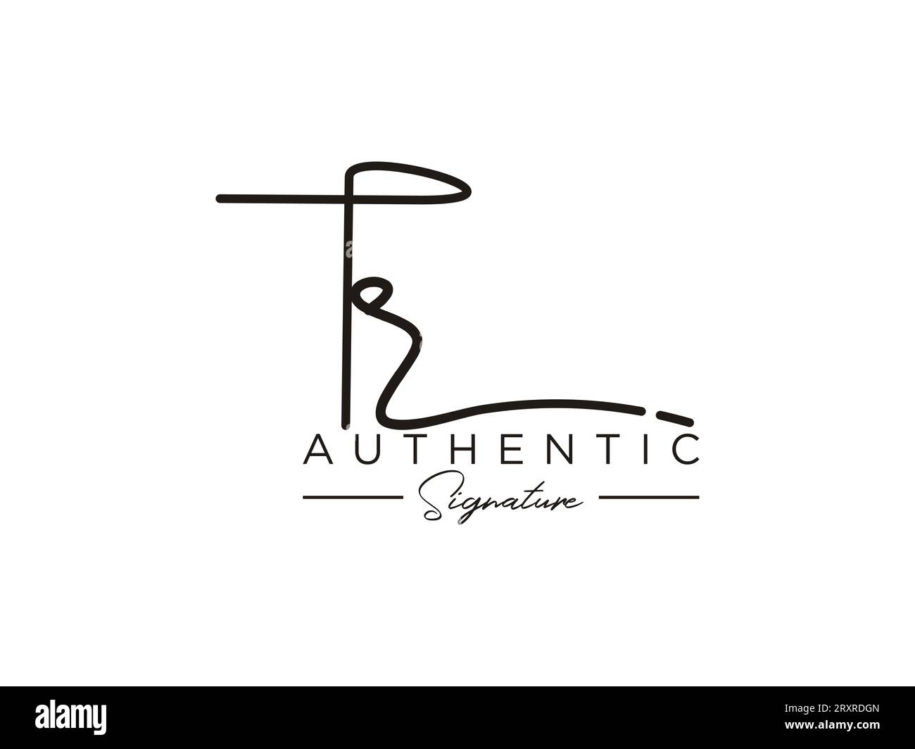 TR Signature Logo Template Vector Stock Vector Image & Art - Alamy