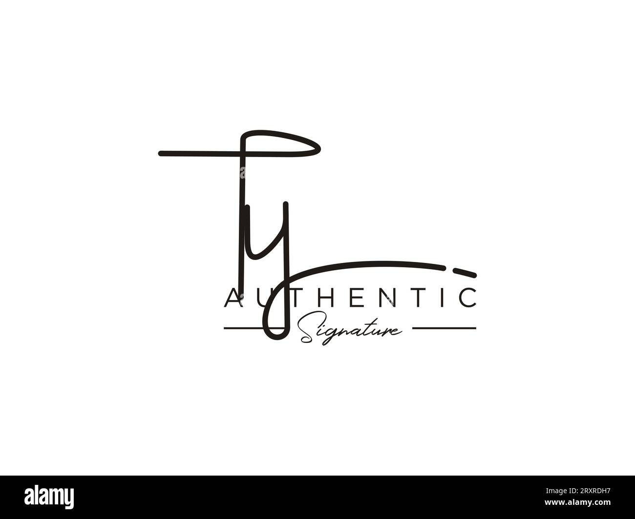 TY Signature Logo Template Vector Stock Vector Image & Art - Alamy