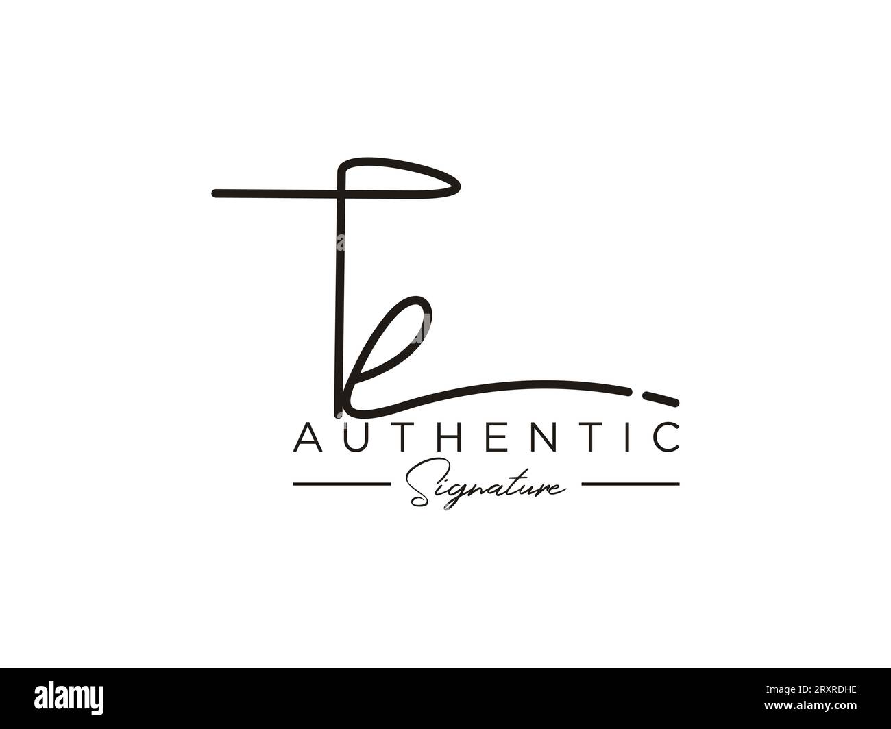TE Signature Logo Template Vector Stock Vector Image & Art - Alamy