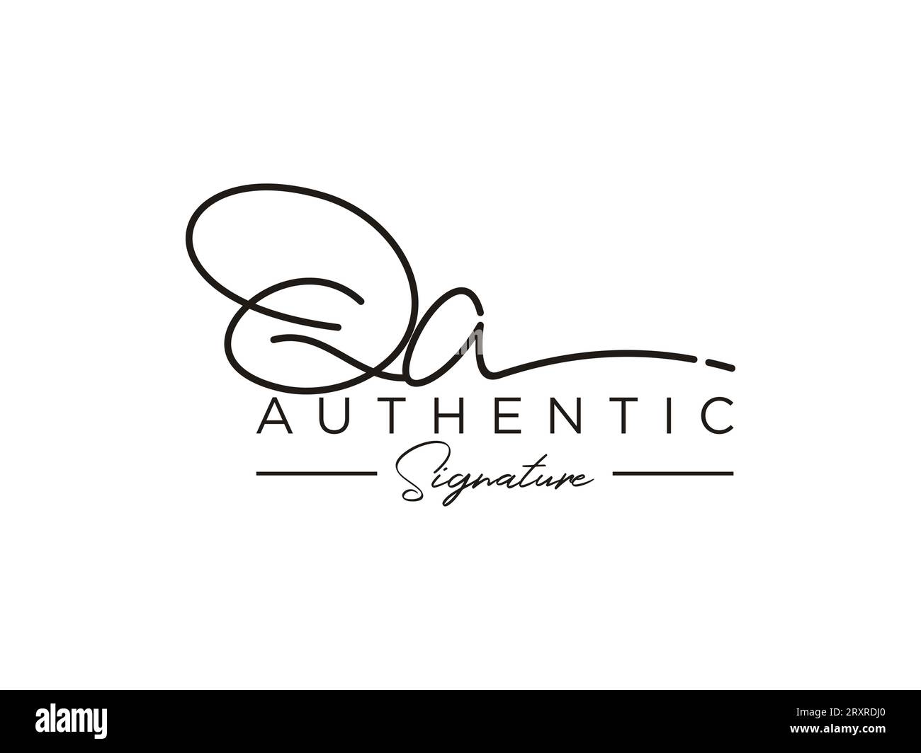 QA Signature Logo Template Vector Stock Vector Image & Art - Alamy