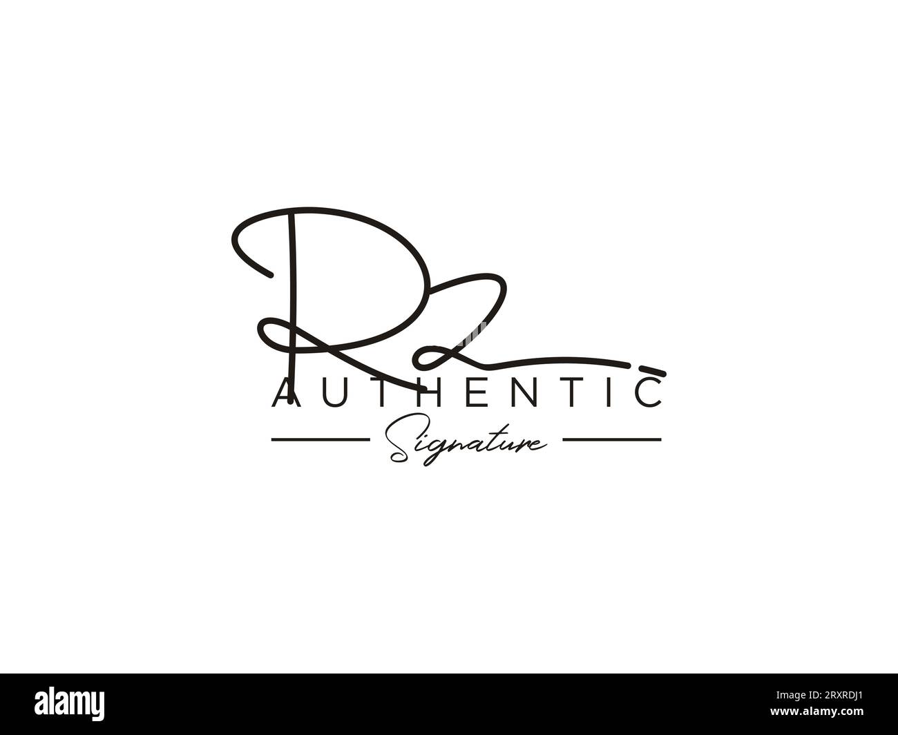 RZ Signature Logo Template Vector Stock Vector Image & Art - Alamy