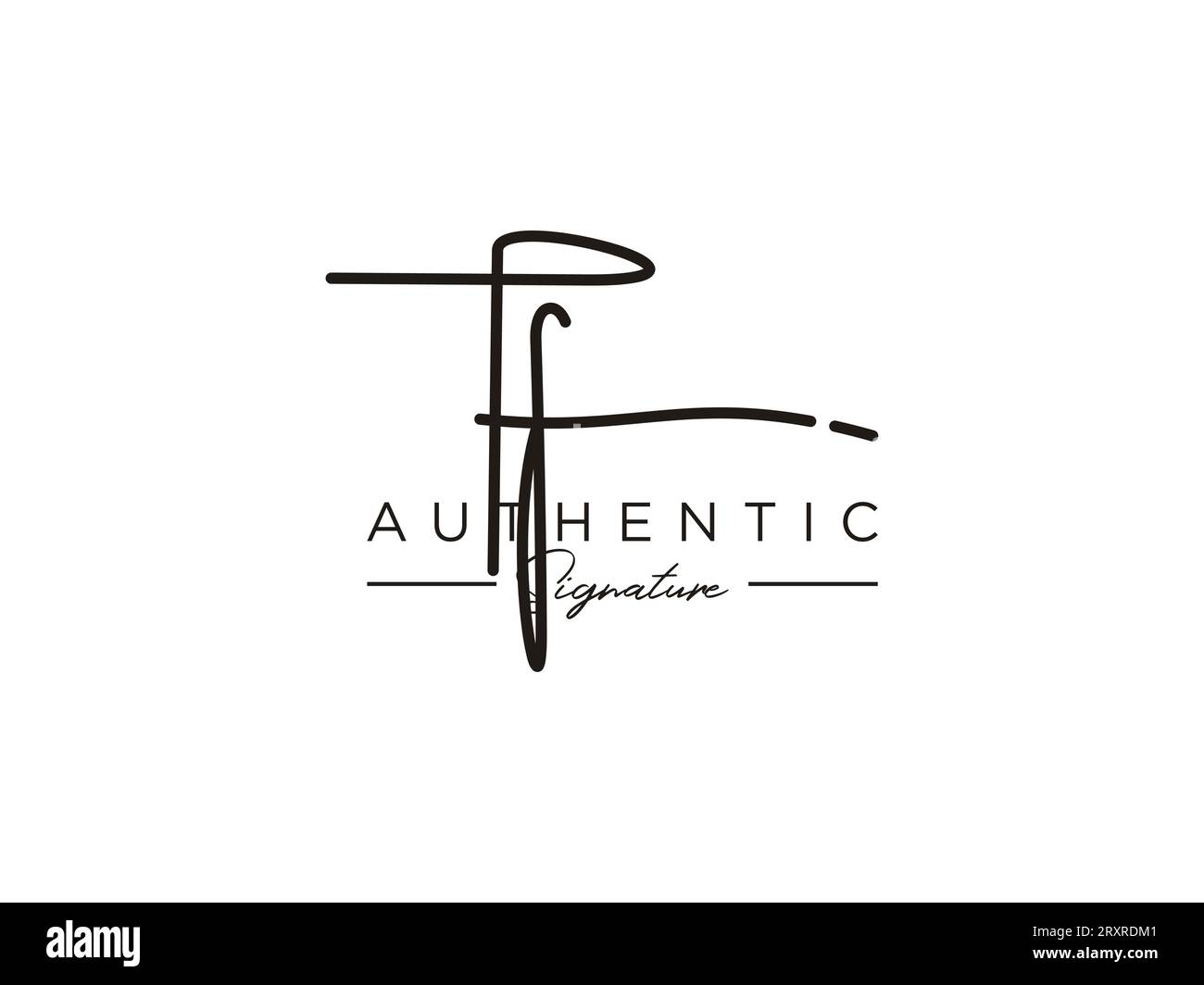 TF Signature Logo Template Vector Stock Vector Image & Art - Alamy